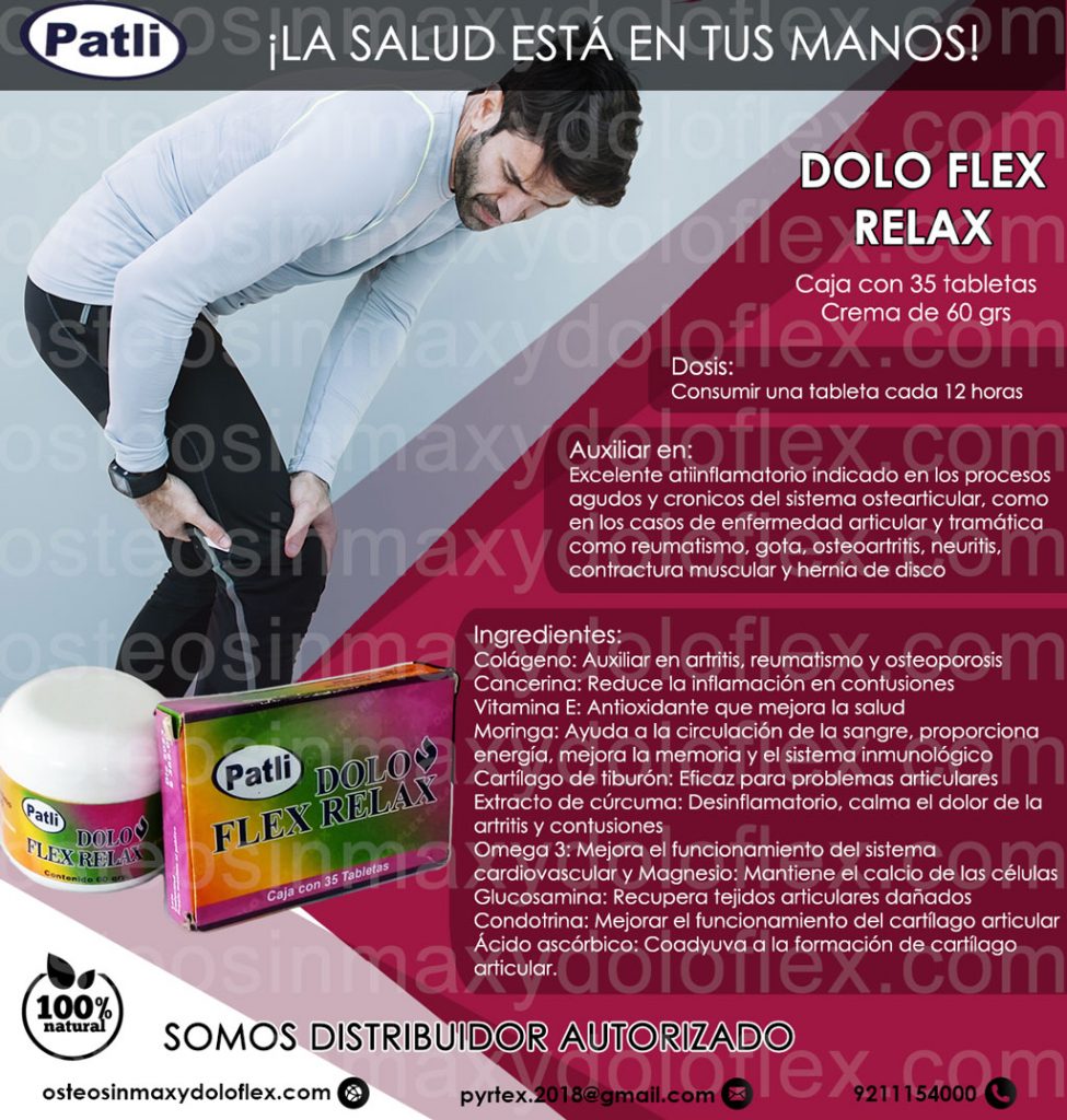 Dolo Flex Relax : Excelente Antiinflamatorio | Distribuidor Autorizado