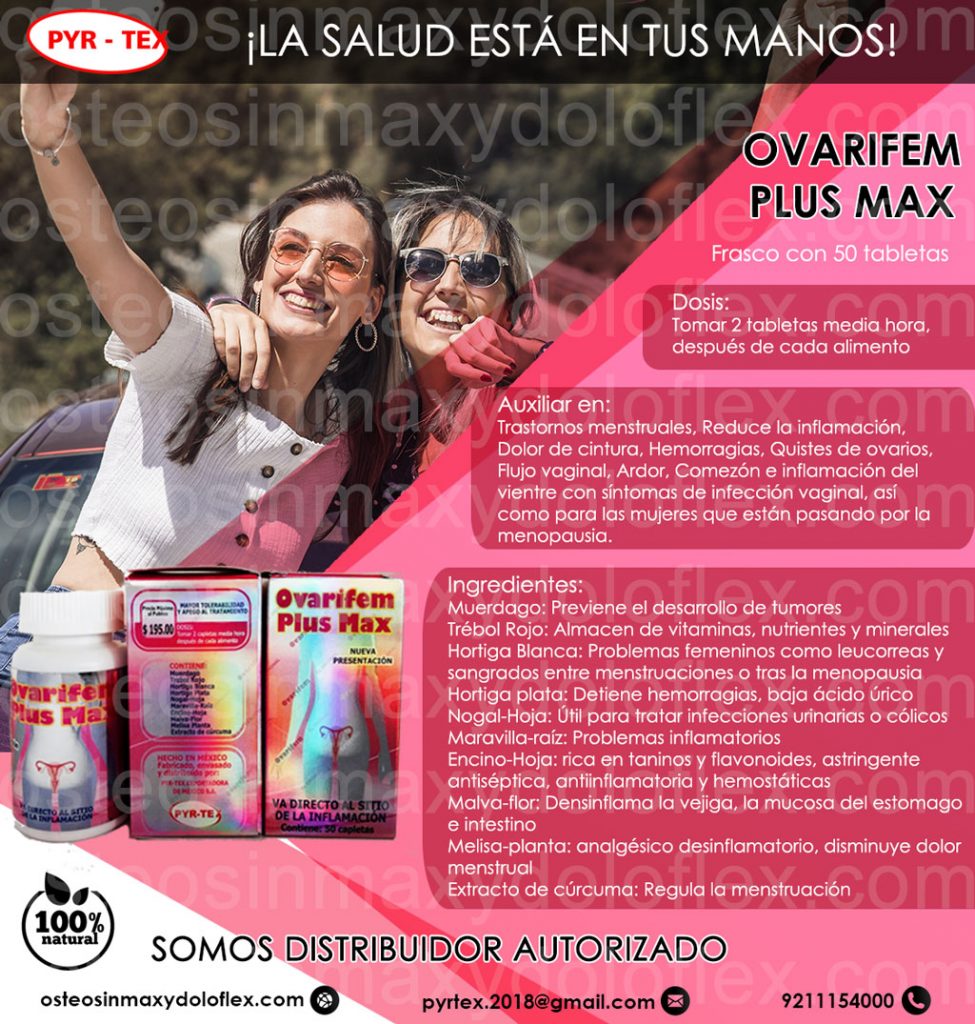 Ovarifem Plus : Auxiliar para la menopausia | Distribuidor Autorizado
